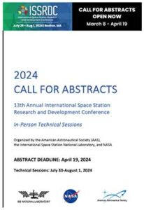 Technical Session Call for Abstracts - ISS Conference